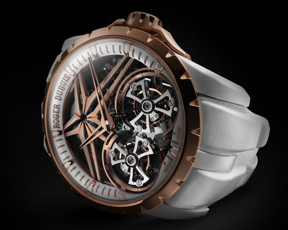 THE EXCALIBUR DOUBLE TOURBILLON WHITE CERAMIC EDITION - Roger Dubuis