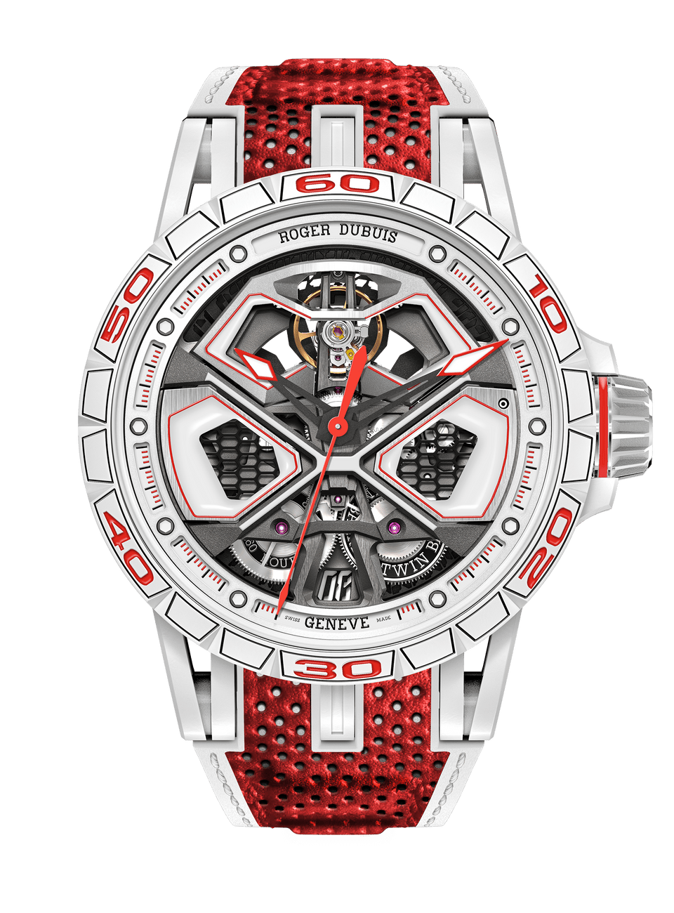 Excalibur Spider Huracán White MCF 45mm - Roger Dubuis